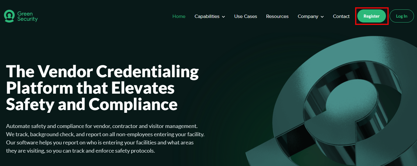 Register as a facility employee user – Green Security