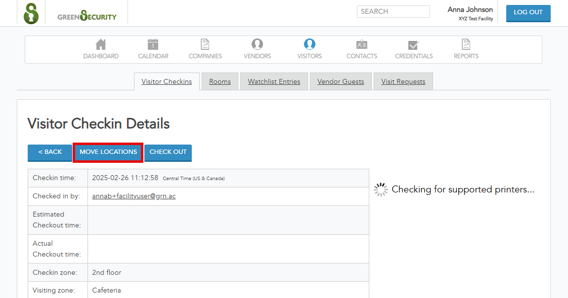 Manually spot check a visitor – Green Security