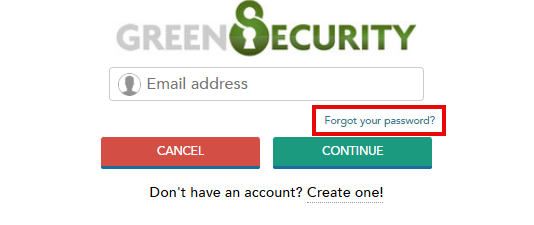 I forgot my password – Green Security