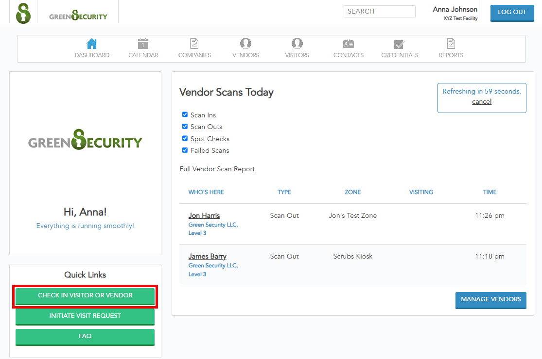 [Visitor Checkin Station] Setup Instructions Overview – Green Security
